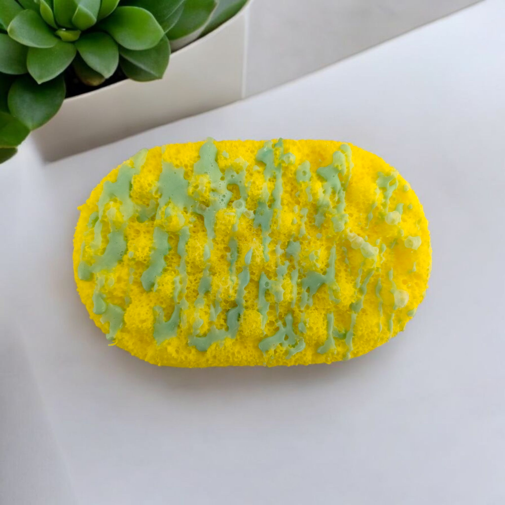 sherbet lemon soap sponge - Scrubaadub Home Fragrances